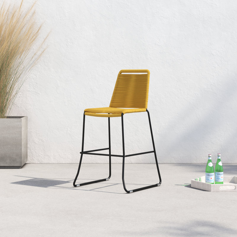 Huron Metal Outdoor Bar Stool & Reviews | AllModern